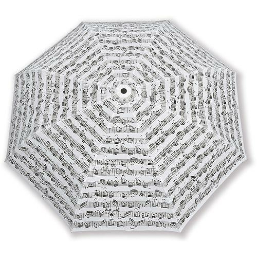 Paraguas plegable – Color blanco – Diseño pentagrama | Soloflauta ...