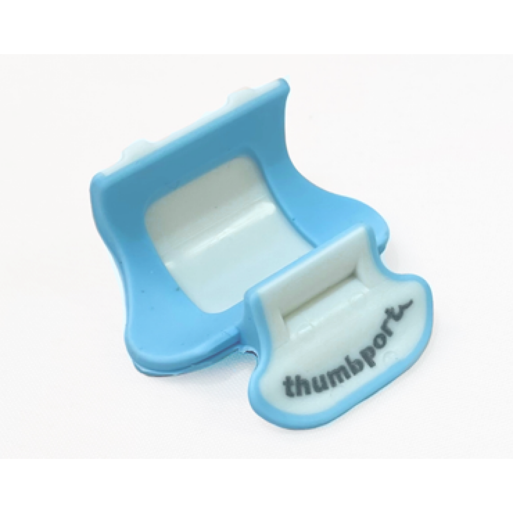 Thumbport white-blue (para flauta) | Soloflauta - Flutecenter Store